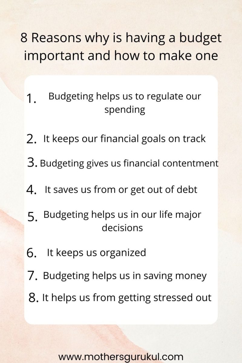 8 reasons why is having a budget important and how to make one