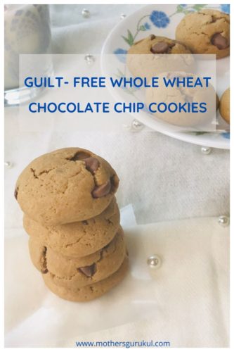 Guilt- free whole wheat chocolate chip cookies recipe